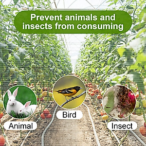 Garden Netting, Cookmaster 10x33FT Plant Covers, Ultra Fine Mesh Protection Netting for Vegetable Plants Fruits Shrubs Flowers Tree Crops, Greenhouse Row Cover Raised Bed Barrier Screen Net