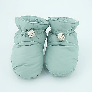 Happy Cherry Jumpsuit for Baby Boy Girls One Piece Snowsuit Hoodie Outerwear Jackets Coats Snow Suits Winter Soft Warm Bodysuit Infant Toddler Bunting Suits with Adjustable Shoes Green