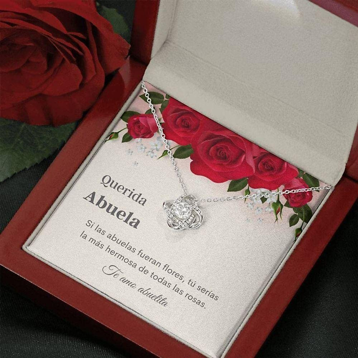 Grandmother Necklace, Abuela Necklace - Regalo Para Abuela - Best Latina Grandma - Abuelita Gift - Spanish Grandpa CLH1210018- Standard Box