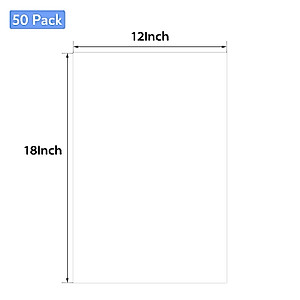 Golden State Art, 12x18 Picture Mat Matte Backerboards for Framing. Pack Contains 50 Backing Boards (White, 50 Pack)