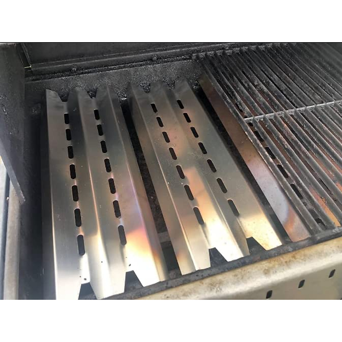 YIHAM KS741 Grill Parts for Broil King Baron 9221-64 9215-54 320 420 440 Huntington Rebel 6123-64 6120-64 6023-89 6139-84 6825-84 6020-54/64 Broil-Mate 15 7/8 inch Heat Shield Plate Replacement