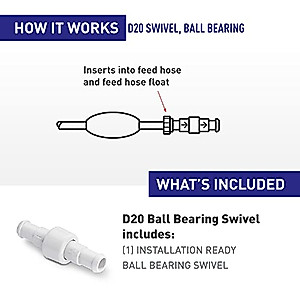 Polaris Genuine Parts D20 Ball Bearing Swivel Replacement Compatible Models 280, 380, 3900 Sport, TR28P, TR35P, 180, Multicolor