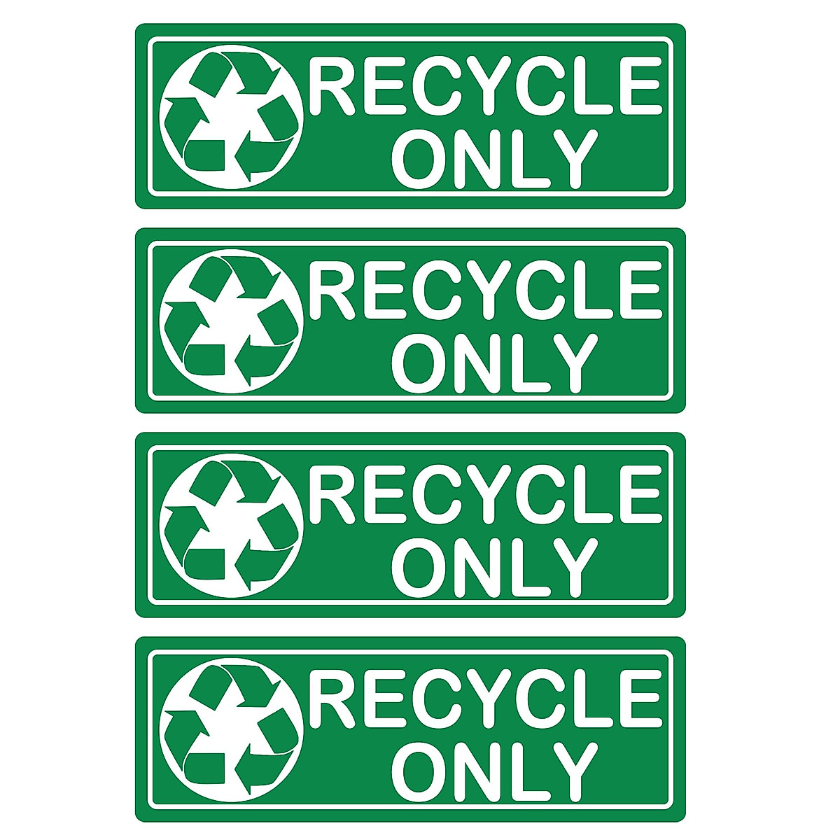Trash Recycle Stickers for Outdoor Trash Can Garbage Can 2 x6 Inch - Recycle Sticker Trash Can Decal Trash Label Recycling Stickers for Trash Can 12 Pcs