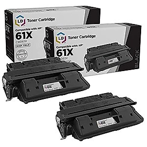 LD Products Remanufactured Toner Cartridge Replacement for HP 61X C8061X High Yield (Black, 2-Pack)