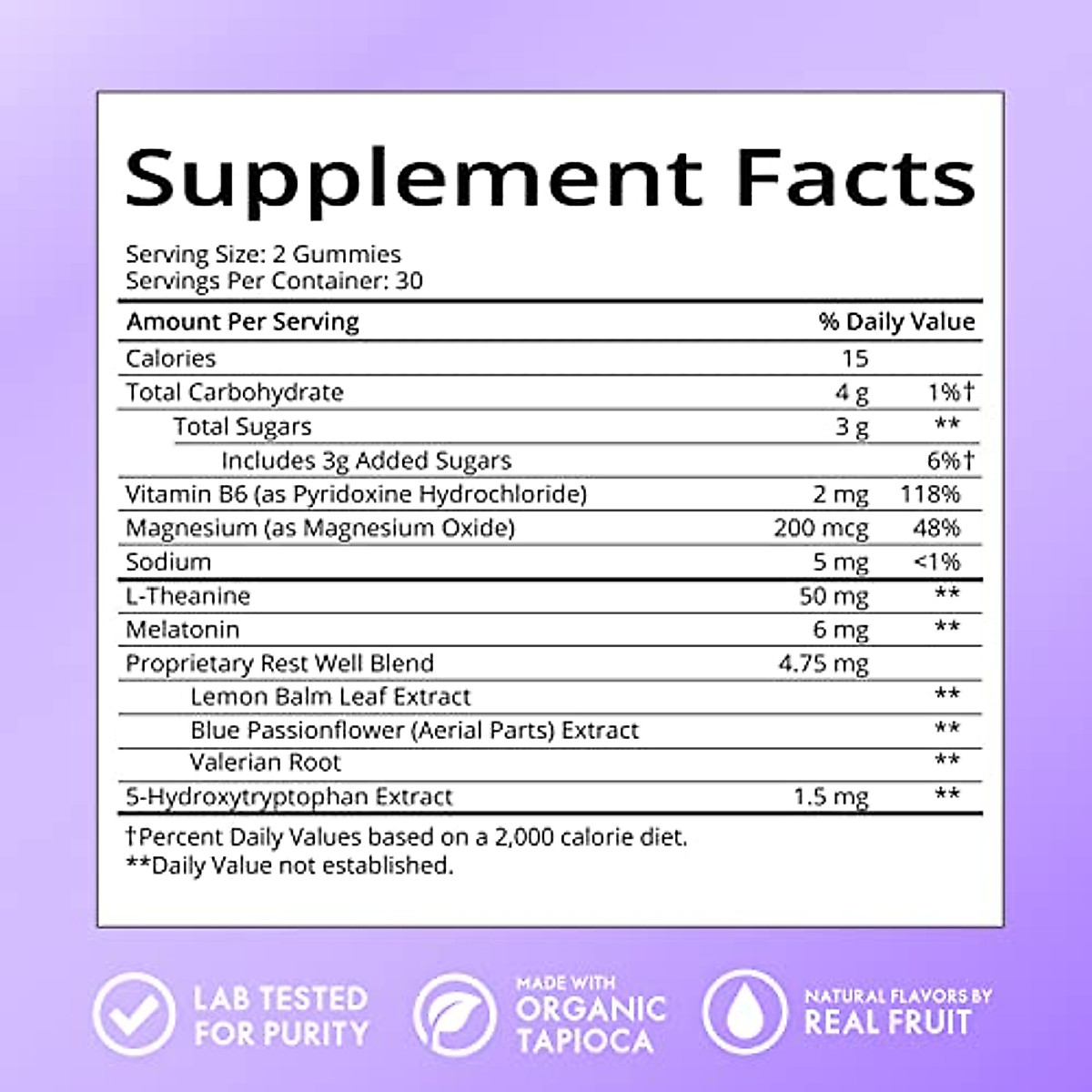 Sugarbear Sleep Aid Gummies for Adults with Melatonin 6mg, Magnesium, L-Theanine, 5 HTP, B6, Valerian Root, Lemon Balm - Vegan Chewable Sleep Supplement, Sleep Vitamins (1 Month Supply)