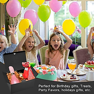 opaprain 10 Pack of 9x6x4 inch Black Gift Box with Lid, Recyclable Paper Suitable for Wedding, Festivals, Gifts, Graduation, Birthday