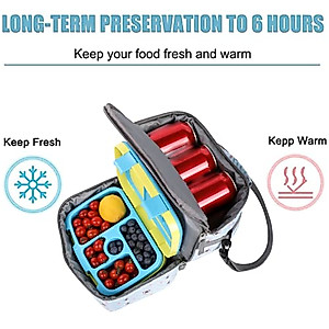 seastig Rolling Backpack for Kids Wheeled Backpack Double Handle Wheeled Backpack with Lunch Bag and Pencil Case Set