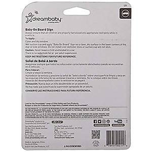 Dreambaby Baby On Board Sign - Baby Safety Awareness Warning Decal - Model L211