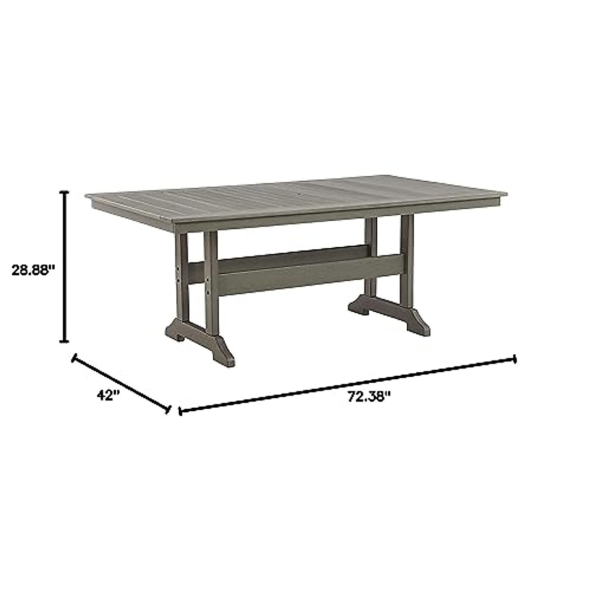 Signature Design by Ashley P802-625 Visola Dining Table, Gray
