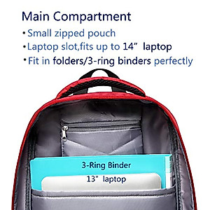 BLUEFAIRY Boys Backpacks with Lunch Bag for Kids Primary Elementary School Bags Set Eementary Book Bags Lightweight Durable Gifts 2pcs (Red)