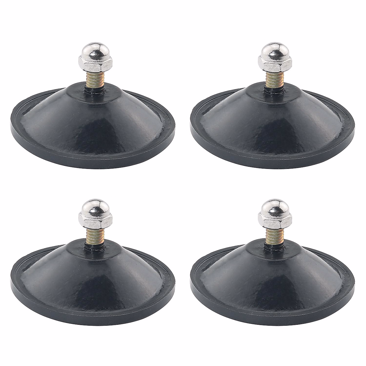 DGBRSM 4PCS Black Upgraded Large Suction Cup Strong Thickened Sucker Suction Cup M6 x 14 Threaded Screw Extra Strong Adhesive Glass Suction Cup Adhesive Glass Suction Holder
