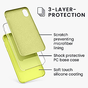 kwmobile Case Compatible with Apple iPhone XR Case - TPU Silicone Phone Cover with Soft Finish - Lemon Yellow