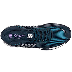 K-Swiss Men's Hypercourt Express 2 Tennis Shoe, Reflecting Pond/Biscay Bay/White, 9 M