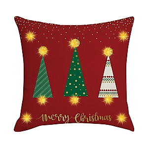IAMAGOODLADY Christmas Decorations,LED Pillow Christmas Decoration Sofa Pillow Home Bedside Pillow Cartoon Pillow Cover Warehouse Clearance Prime Deals of The Day Today Only