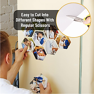 Mr. Pen- Adhesive Magnetic Sheets, 8" x 10", 4 Pack, Magnetic Sheet, Magnetic Paper, Magnet Paper Sheets, Magnetic Sheets with Adhesive Backing, Flexible Magnetic Sheet, Photo Magnets, Magnet Sheet