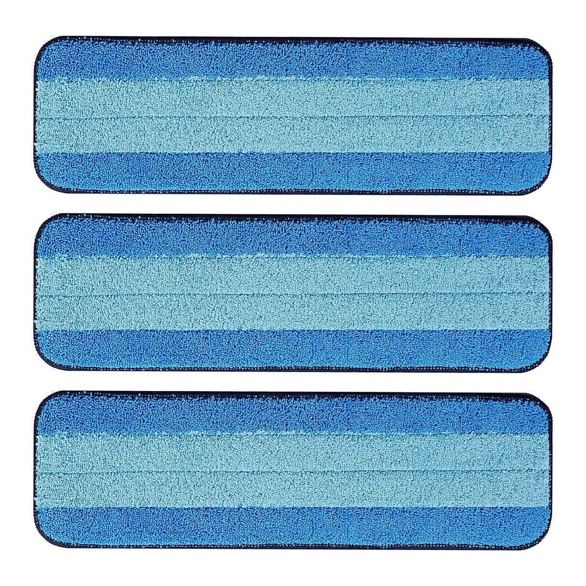 3 Pack Microfiber Cleaning Pads for Bona Mop, Safe for Hardwood and Hard-Surface Floors, Reusable Microfiber Mop Pads for 18 Inch Mop, No Residue, Super-Absorbent, Over 500 Machine Washes, Mr. Scrub