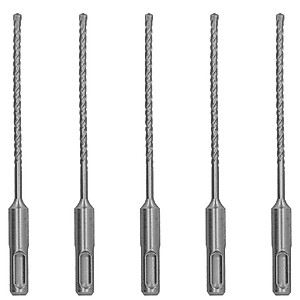 3/16 in.x 8 in. SDS Plus Rotary Hammer Drill Bit Set Drill Rock Concrete-5Pcs