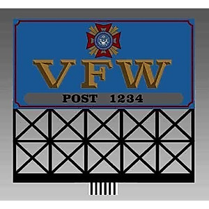 88-1251 Large VFW Lighted Neon sign by Miller Signs