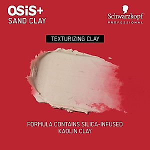 OSiS+ Sand Clay – Gritty Texturizing Clay with a Rough Semi-Matte Finish – Pliable, Moldable Styling Paste with Kaolin for Rugged Looks with a Natural Dry Feel, 2.87 oz