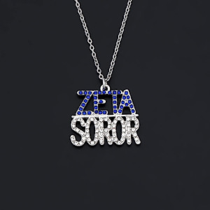 CENWA Sorority Zeta Soror Necklace 1920 Greek Sorority Jewelry Gift (Zeta Soror N)