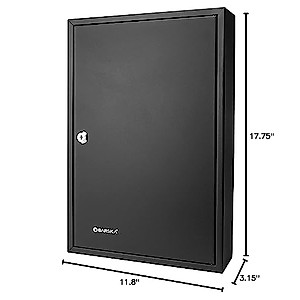 BARSKA 64 Adjustable Key Lock Box Black