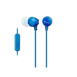 Sony MDR-EX14AP/L Wired Earbud Headphones w/Mic, Blue