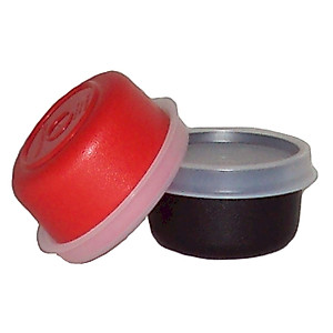 Tupperware Set of 2 Smidgets Tiny Treasure Mini Bowls Black and Red