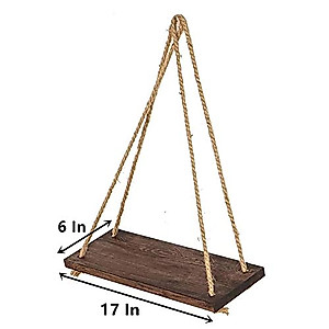 Jozong Hanging Wooden Shelf 2 Piece, Floating Shelf Living Room Study Bedroom Kitchen Shelf