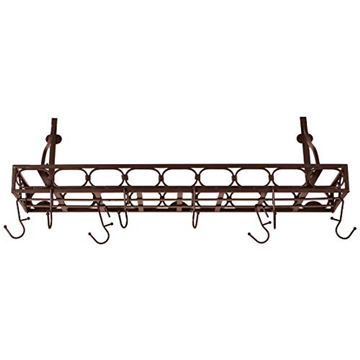 Old Dutch Bookshelf Pot Rack, 36.25x9x12, Bronze