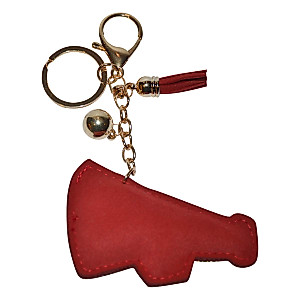 Popfizzy Red Cheer Keychains for Girls, Bling Cheerleader Backpack Keychain, Cheerleading Bag Charm, Cheer Gift, Cheer Pom Pom Keychain