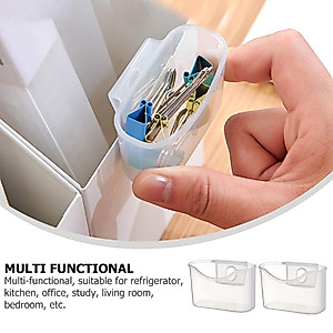 DECHOUS 4Pcs Fridge Space Allocator Refrigerator Door Storage Organizer Hanging Box Cases Refrigerator Plastic Drawer Organizer Cases