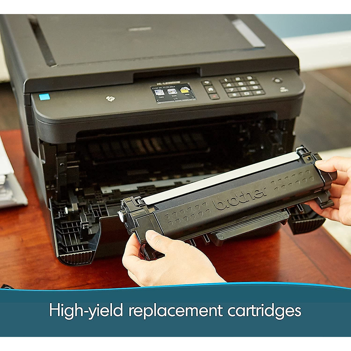 Brother L-2395DW Series Compact Monochrome All-in-One Laser Printer I Print Scan Copy I 2.7" Color LCD I Wireless | Mobile Printing I Auto 2-Sided Printing I 36 ppm + Printer Cable