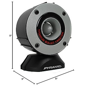 Pyramid TW28 3.75" 600W Super Car Audio Horn Bullet Aluminum Tweeters