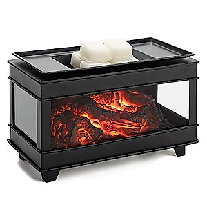 YSong Freestanding Flickering Fireplace Wax Warmer,Electric Wax Melt Warmer,Wax Warmer for Scented Wax Melts,Metal Wax Melter,Wax Burner Fragrance Warmer for Home Decor Office,Birthday Gifts for Women