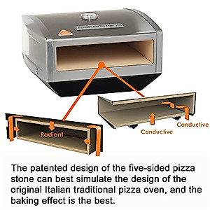 BakerStone Pizza Box, Gas Stove Top Oven (Stainless Steel)