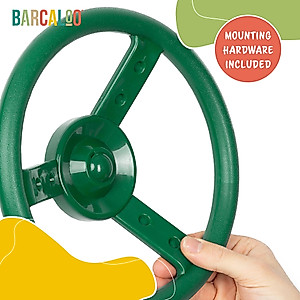 Barcaloo Playground Equipment Steering Wheel, Jungle Gym Accessory for Backyard Swing Set, Driving Wheel for Kids, Easily Mounted on Any Wall Panel, Swing Set Steering Wheel for Toddler