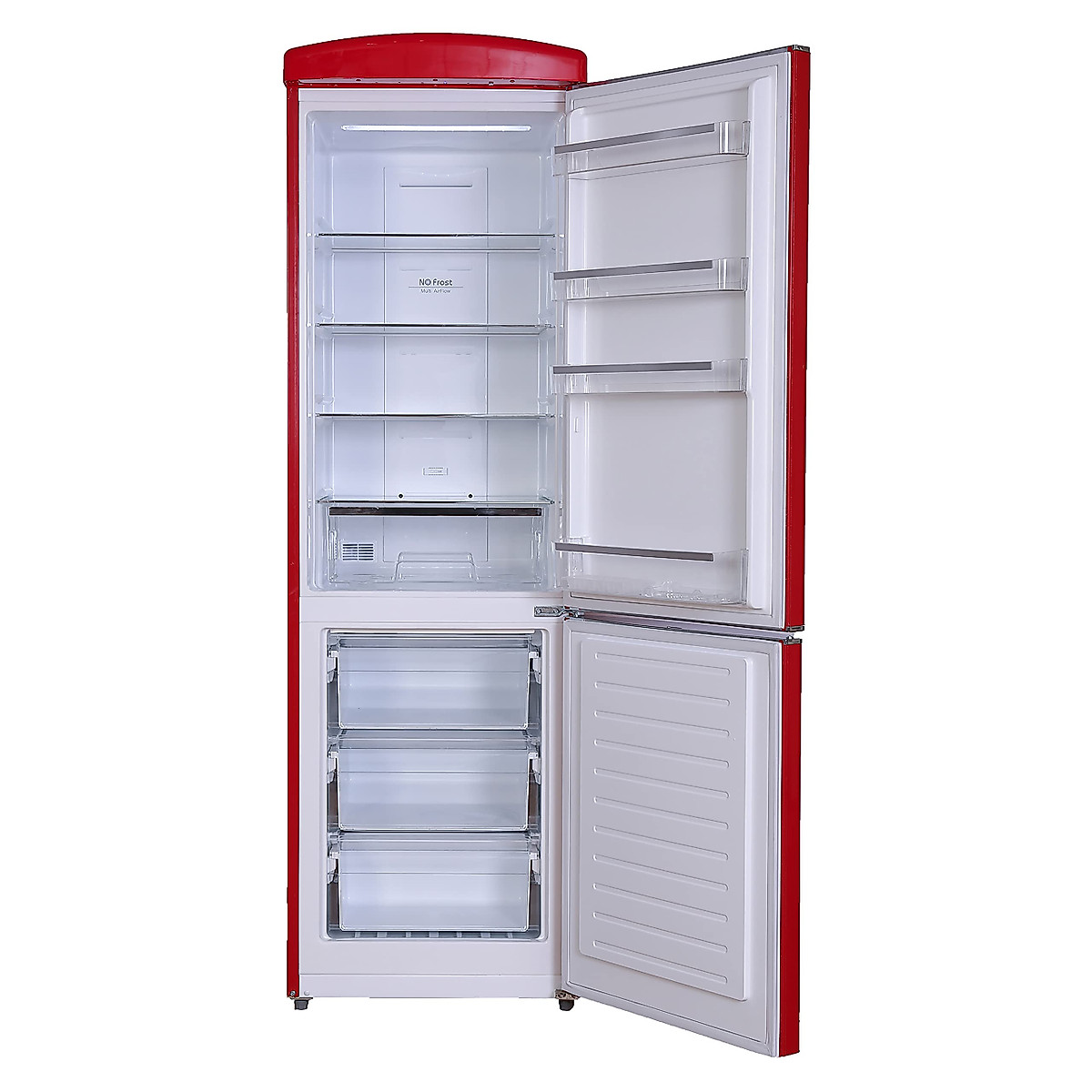 Conserv 24in RETRO BOTTOM MOUNT 11cf Refrigerator Fast Freeze 110V in Red
