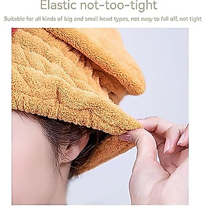 Super Absorbent Hair Towel Wrap for Wet Hair,Quick Dry Head Wrap with Bow-Knot Shower,Super Absorbent Hair Towel Wrap for Wet Hair,Fast Coral Velvet Hair Drying Towel with Bow-Knot (Red+Pink)