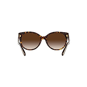 Coach HC8321 Sunglasses, Dark Tortoise/Brown Gradient, 55 mm