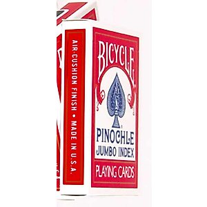 Pinochle Playing Cards Jumbo Index - Bundle of 6 Decks