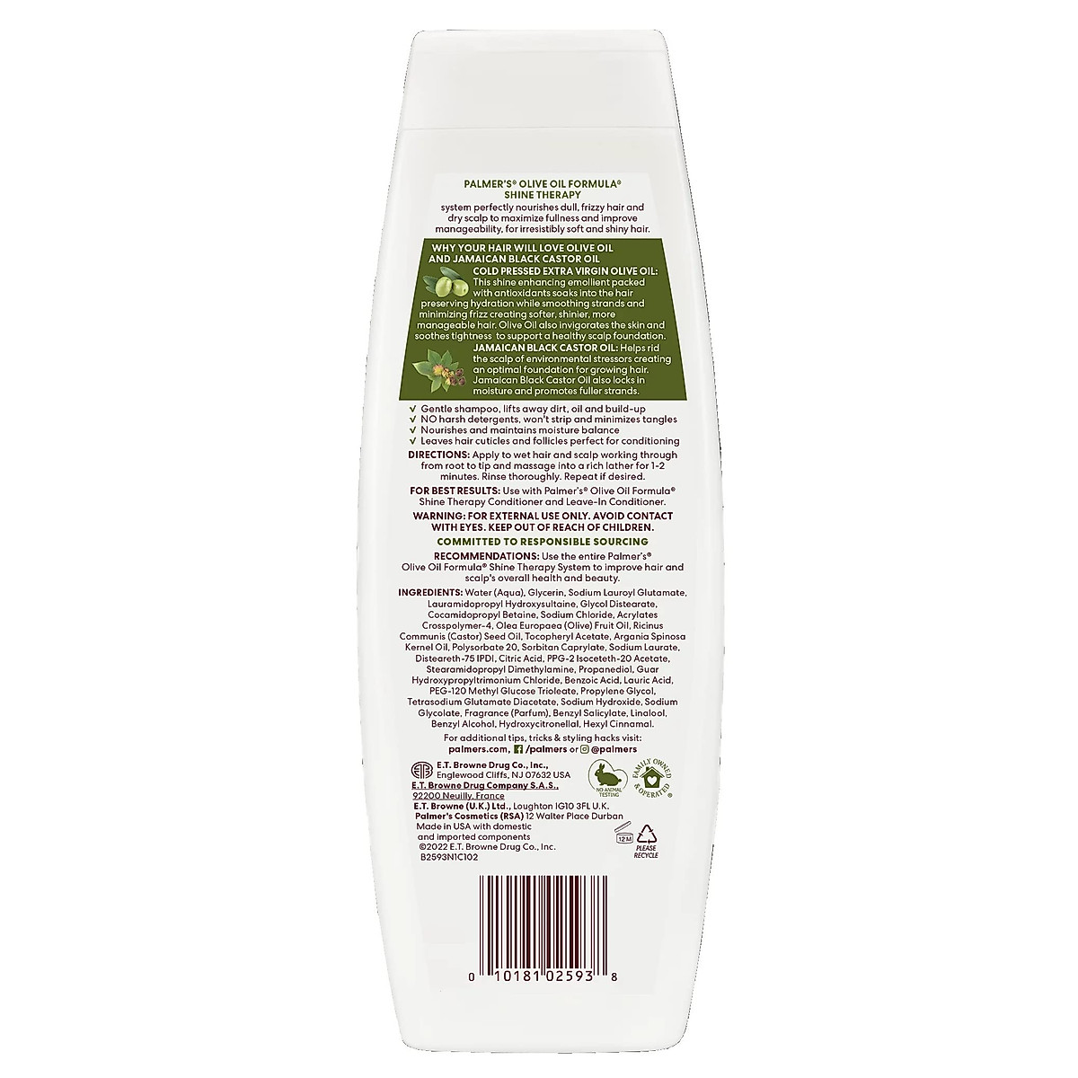 Palmer's Olive Oil Formula with Vitamin E, Smoothing Shampoo 13.50 oz (Pack of 3)