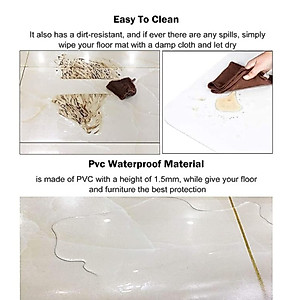 Clear PVC Desk Chair Mat Rectangular Vinyl Floor Protector Mat,Chair Mat-PVC Transparent Non-Slip Durable Floor Protector Mat for Office Home Hard Floor Carpet,1.5mm,80cm/100cm/120cm/140cm/160cm Wide,