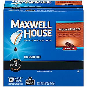 Maxwell House House Blend K-CUP Pods, 18 count (Pack of 6)
