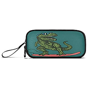 Large Capacity Pencil Case 3 Compartment Pouch Pen Bag Skateboard Dinosaur for Middle High School Office College