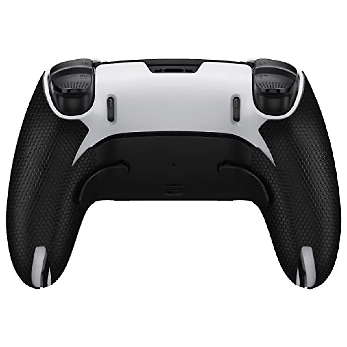 PlayVital Anti-Skid Sweat-Absorbent Controller Grip for ps5 Edge Wireless Controller, Professional Textured Soft PU Handle Grips Anti Sweat Protector for ps5 Edge Controller - Black