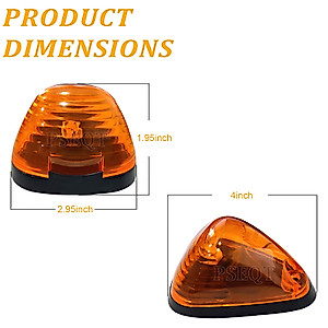 PSEQT Cab Roof Marker Lights 10 LED Amber Top Clearance Running Lights Compatible with Ford 1999-2016 F150 F250 F350 F450 F550 Super Duty Pickup Trucks SUV (5PCS, Amber Lens)