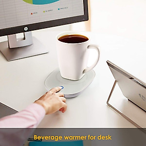 Coffee Warmer, ROFAKU Coffee Mug Warmer for Desk Cup Warmer with Automatic shut off for Office Home Use Gift Beverage Candle Wax Cup Warmer Heating Plate (Up To 131F/55C) for Coffee Milk Tea Heater