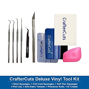 Silhouette Cameo 4 Plus Bundle with 2 Autoblades, 3 Different Cutting mats, CC Vinyl Tool Kit, 100 Designs, and Access to Ebooks, Classes and More