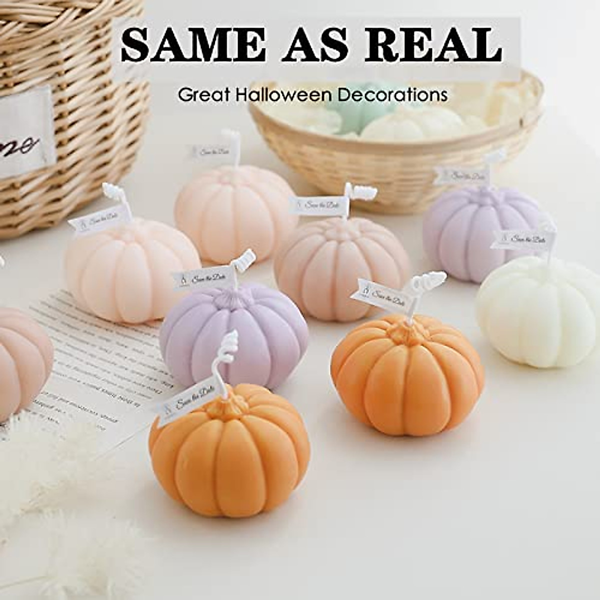 2 Pcs Pumpkins Candle Gift Pack,Scented Candles for Home Scented Home Decor,Pumpkin Decor
