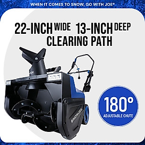 Snow Joe 15-Amp Electric Snow Blower, 22-Inch, Dual LED Lights, Bonus Cover Included